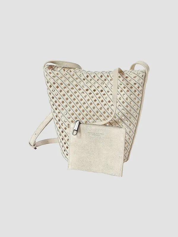 Brunello Cucinelli Crossbody Bag In Precious Cotton Net