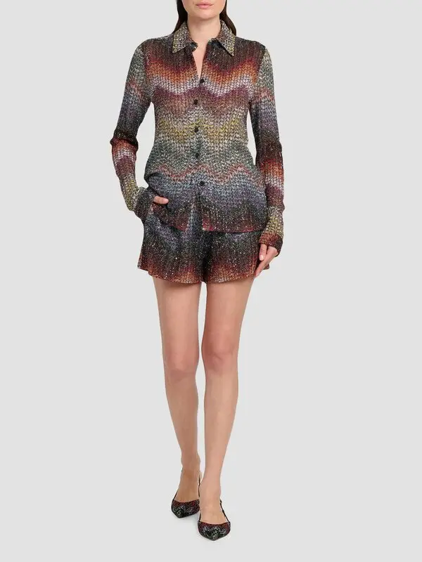 Missoni Meander-chevron Wefted-loom Shorts