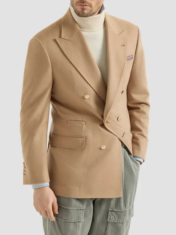Brunello Cucinelli Flannel One-and-a-half Breasted Tailor Blazer