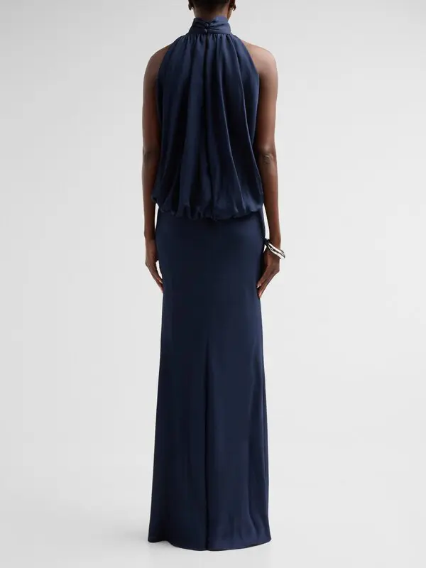 Amsale Blouson Halter Gown