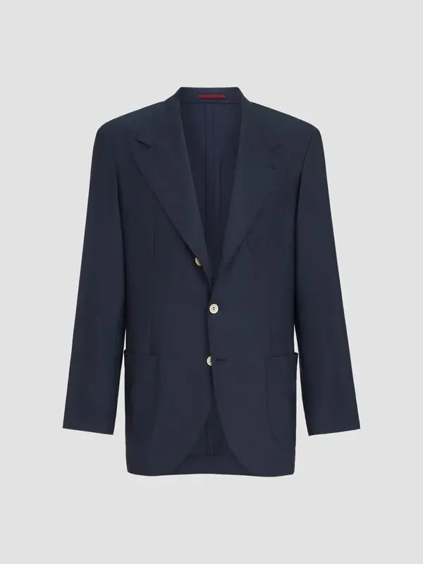 Brunello Cucinelli Cashmere Batavia Deconstructed Blazer With Patch Pockets