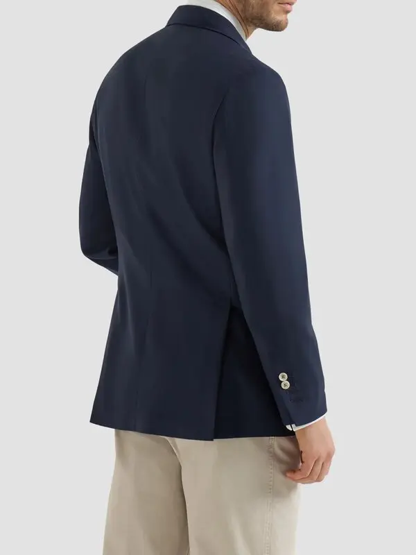 Brunello Cucinelli Cashmere Batavia Deconstructed Blazer With Patch Pockets