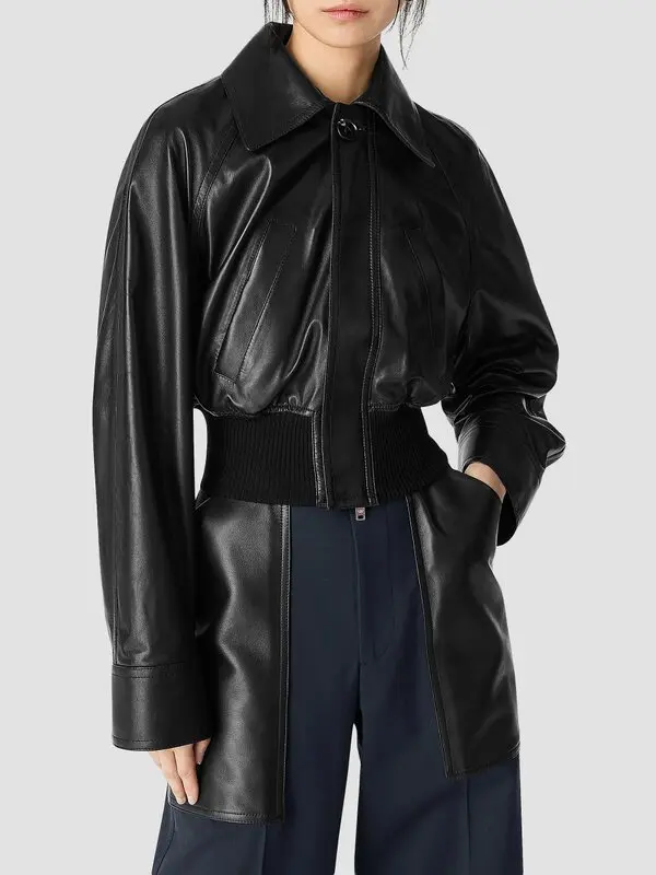 Bottega Veneta Leather Blouson Jacket