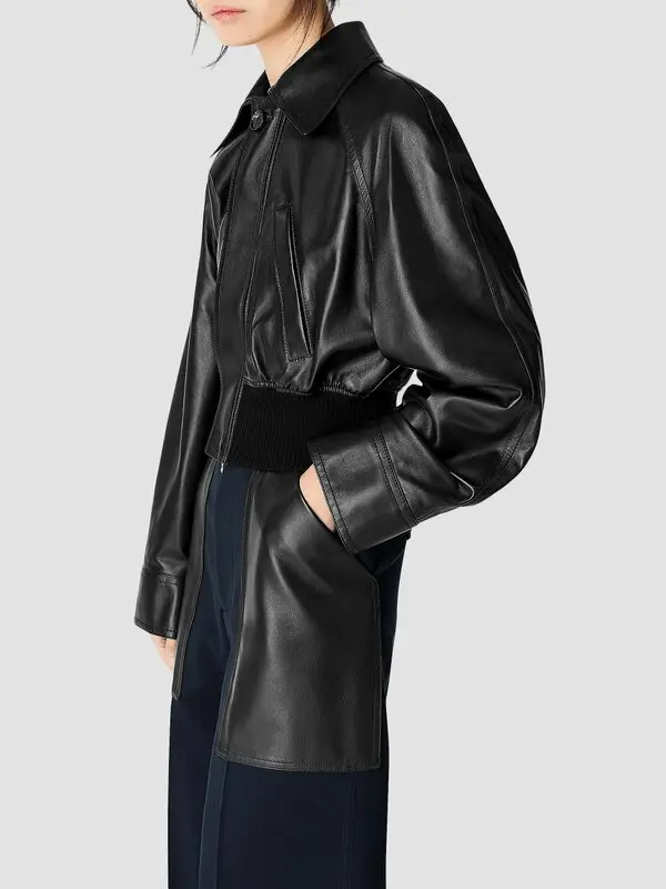 Bottega Veneta Leather Blouson Jacket