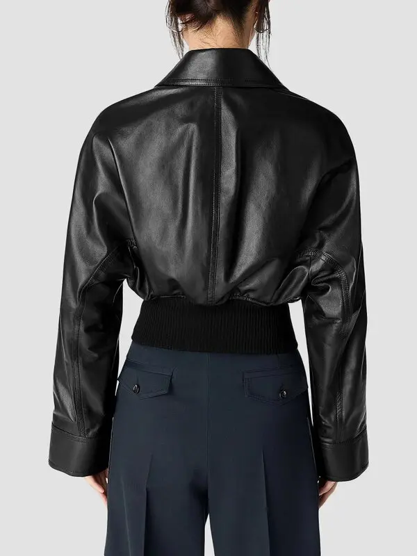 Bottega Veneta Leather Blouson Jacket