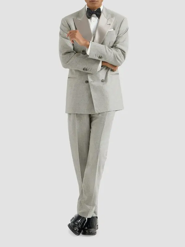 Brunello Cucinelli Cashmere And Silk Lightweight Flannel Tuxedo