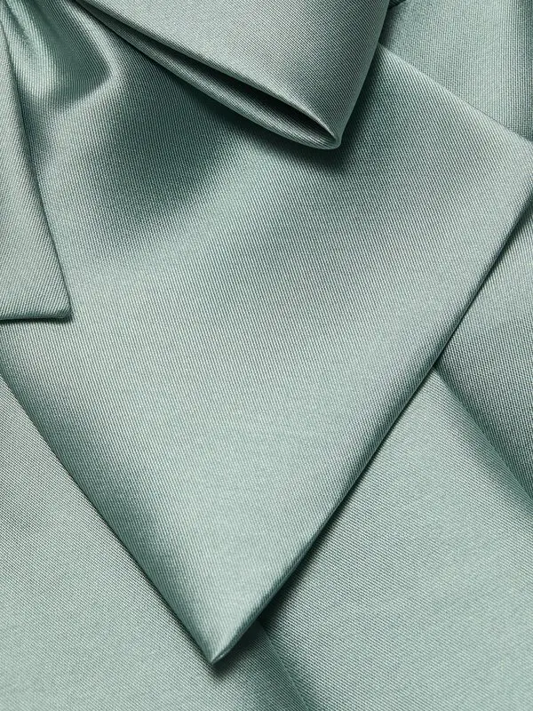 Amsale Satin One-shoulder Bow Gown