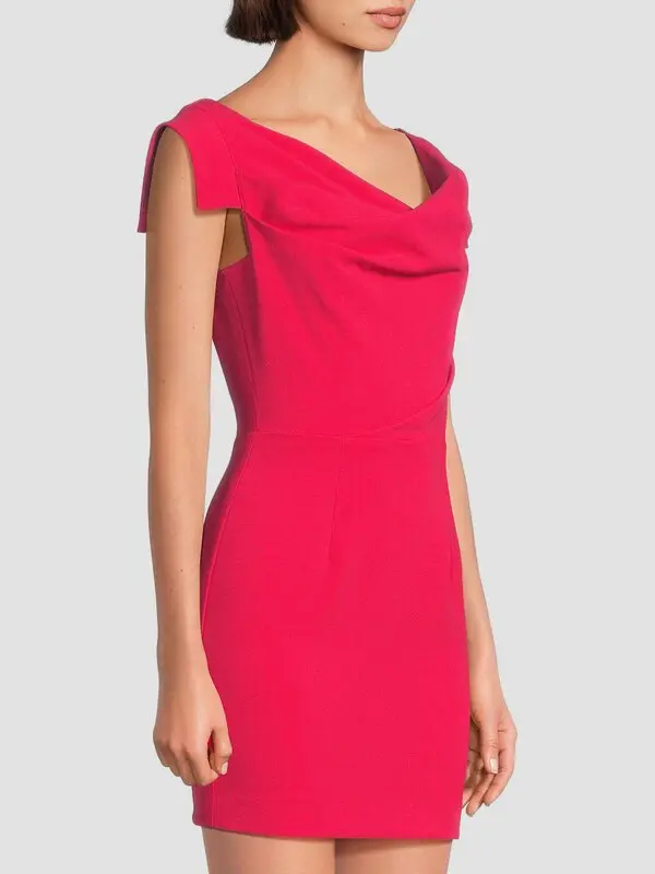 Black Halo Jacqueline Stretch Crepe Off-the-shoulder Minidress