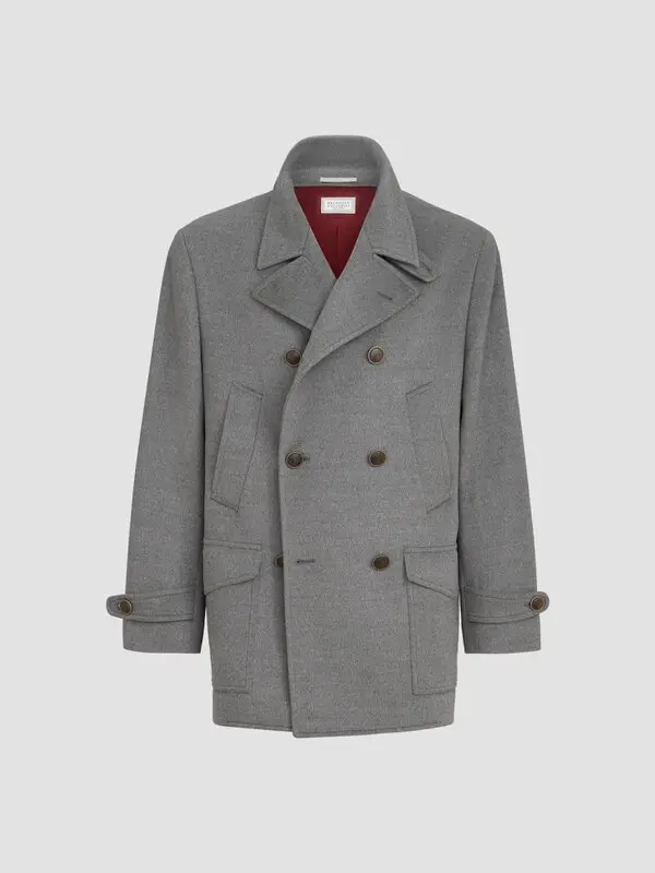 Brunello Cucinelli Virgin Wool Cloth Four-pocket Peacoat