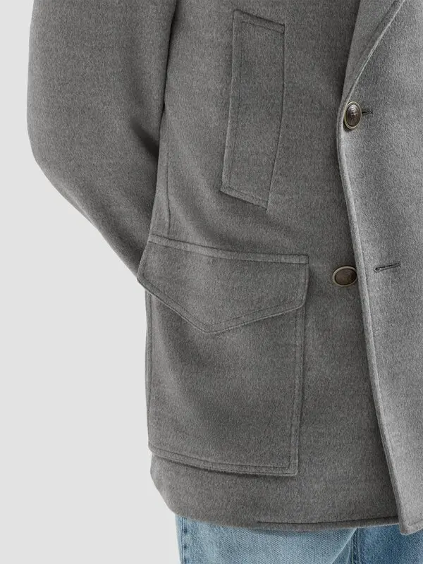 Brunello Cucinelli Virgin Wool Cloth Four-pocket Peacoat