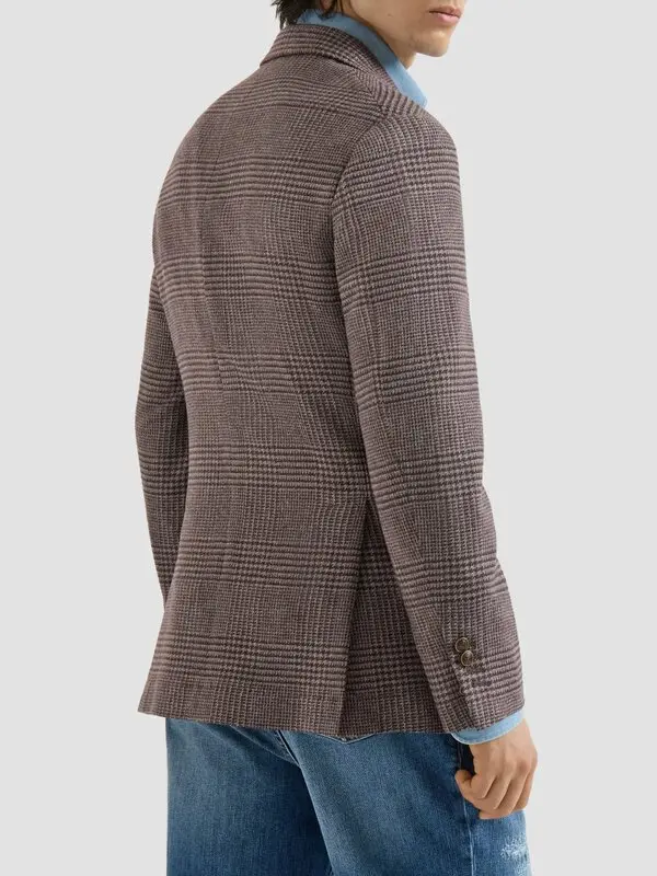 Brunello Cucinelli Comfort Wool And Cashmere Flannel Deconstructed Cavallo Blazer