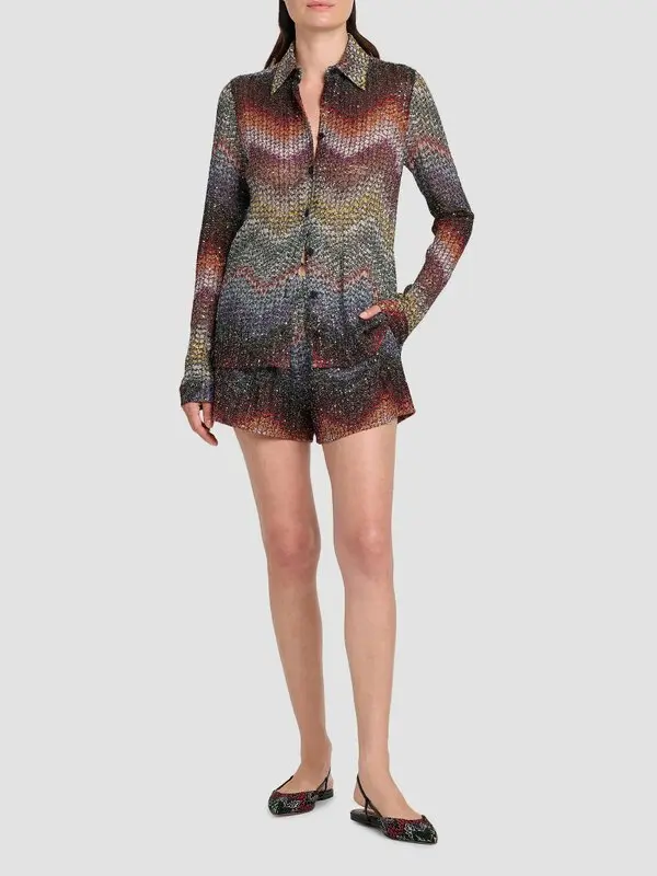 Missoni Meander-chevron Wefted-loom Button-front Shirt