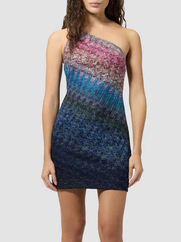 Missoni Dyed Woven One-shoulder Mini Dress