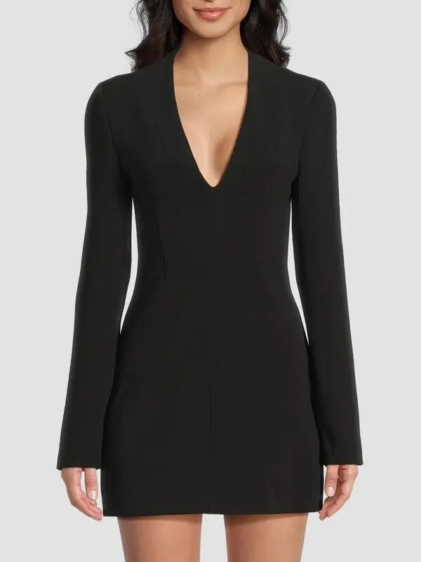 Black Halo Kenna Stretch-crepe Micro-minidress