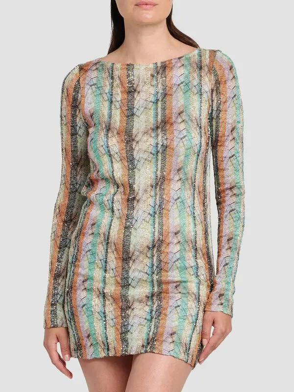 Missoni Chevron & Striped Minidress