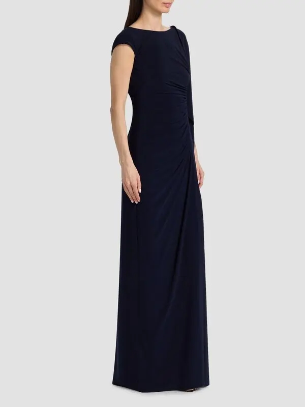 Amsale Draped One-sleeve Gown