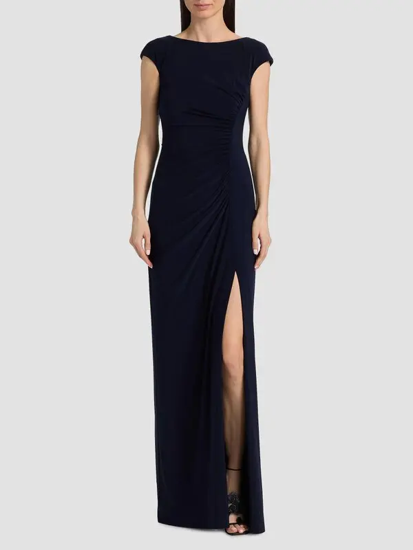 Amsale Draped One-sleeve Gown