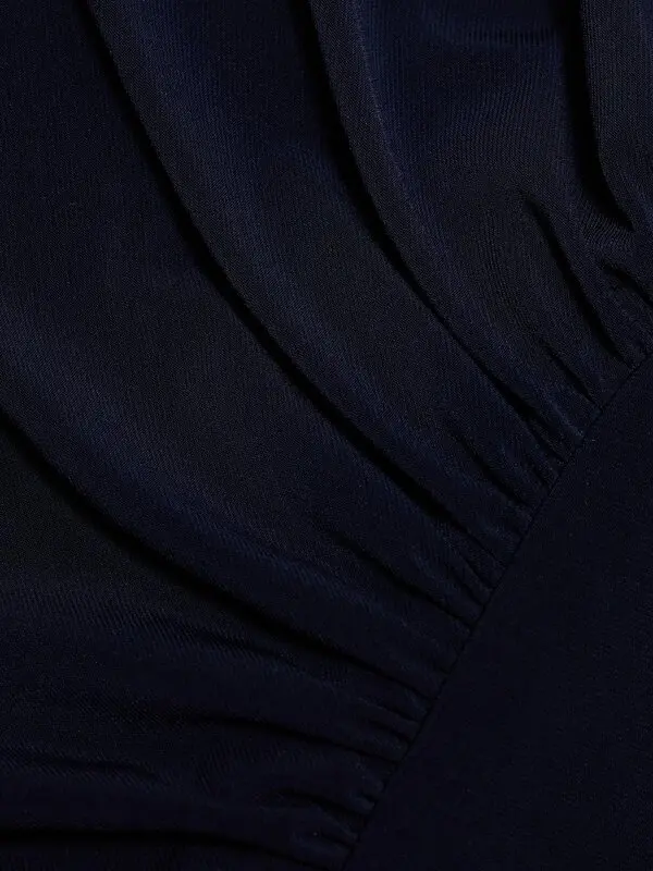Amsale Draped One-sleeve Gown