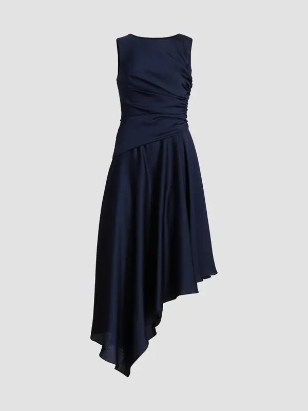 Amsale Draped Asymmetric Cocktail Dress