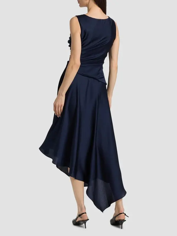 Amsale Draped Asymmetric Cocktail Dress