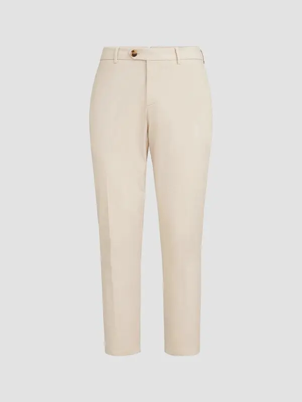 Brunello Cucinelli Gart Dyed Italian Fit Trousers - Light Brown