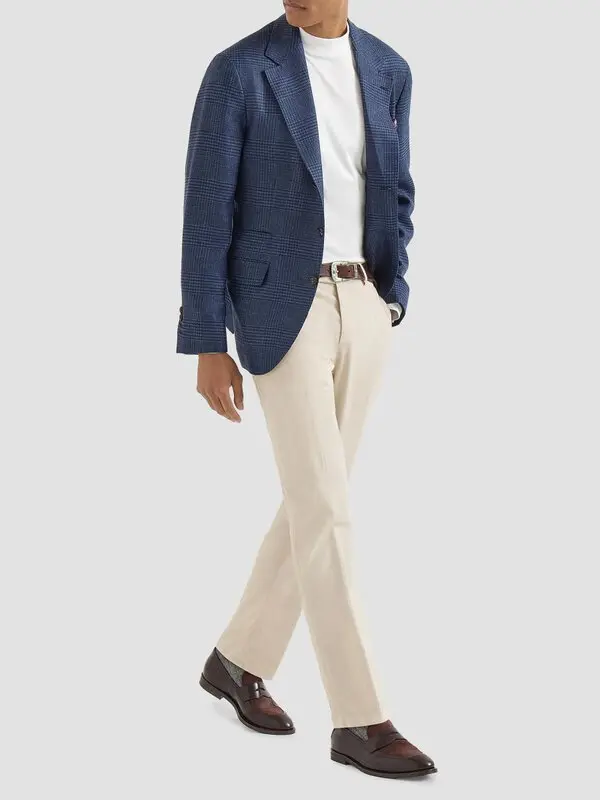 Brunello Cucinelli Gart Dyed Italian Fit Trousers - Light Brown