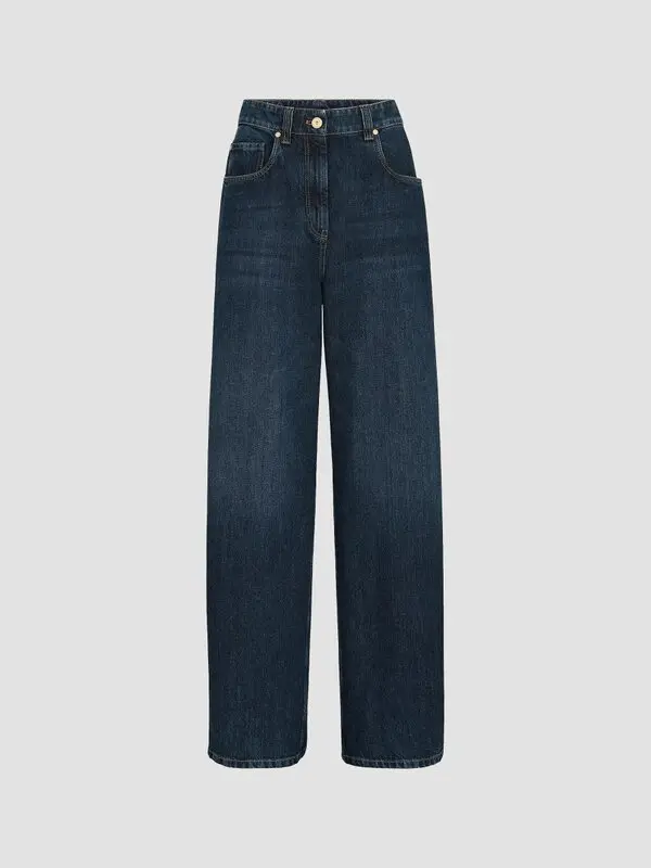 Brunello Cucinelli Wide Jeans With Monili
