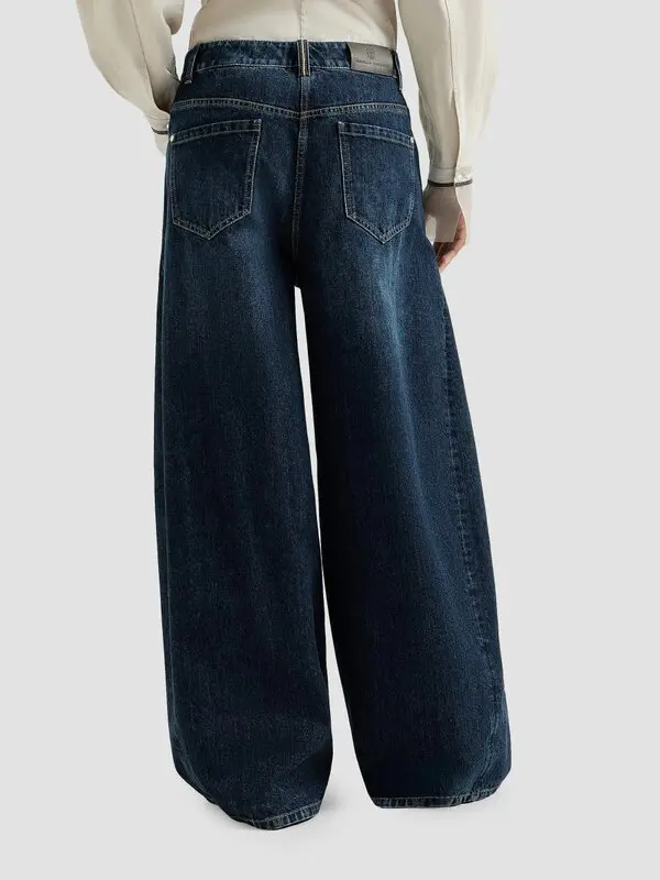 Brunello Cucinelli Wide Jeans With Monili