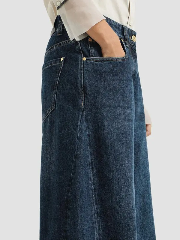 Brunello Cucinelli Wide Jeans With Monili