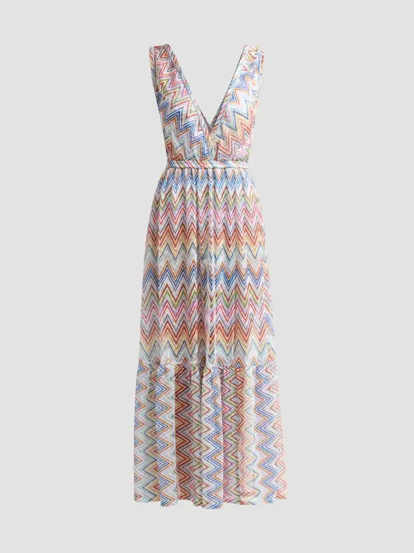 Missoni Zigzag V-neck Maxi Dress