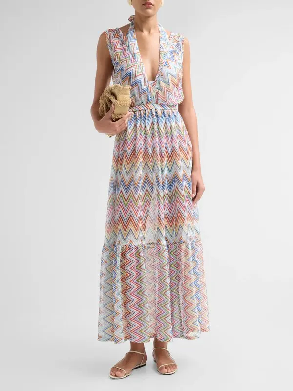 Missoni Zigzag V-neck Maxi Dress