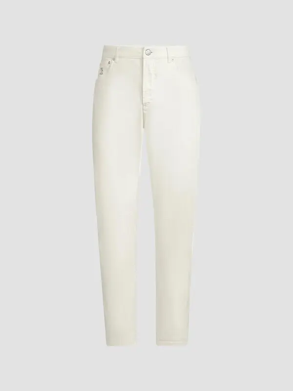 Brunello Cucinelli Gart-dyed Comfort Denim Five-pocket Jeans