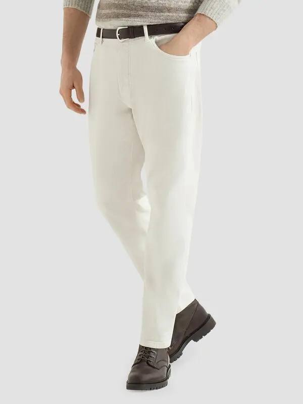 Brunello Cucinelli Gart-dyed Comfort Denim Five-pocket Jeans