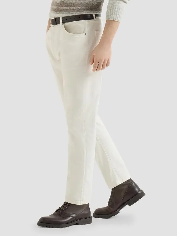 Brunello Cucinelli Gart-dyed Comfort Denim Five-pocket Jeans