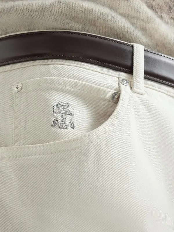 Brunello Cucinelli Gart-dyed Comfort Denim Five-pocket Jeans