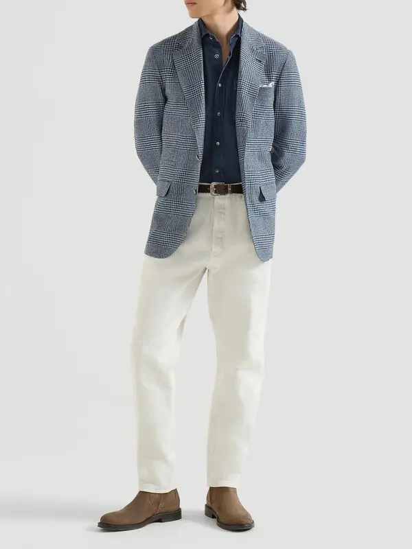Brunello Cucinelli Gart Dyed Easy Fit Western Shirt - Blue