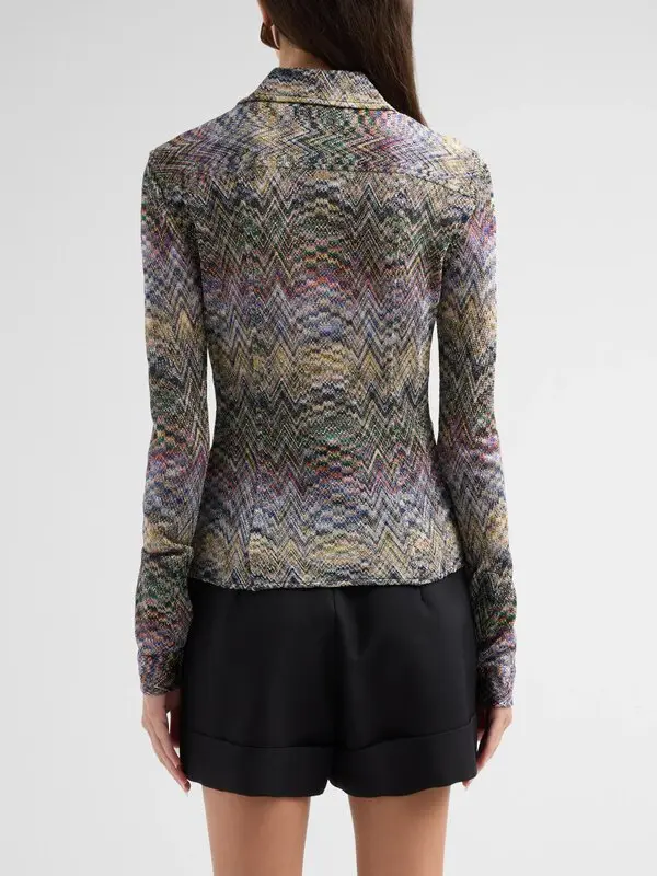 Missoni Zigzag Metallic Knit Shirt