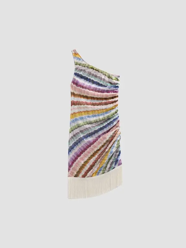 Missoni Tie-dye Stripe One-shoulder Mini Dress - Multicolor