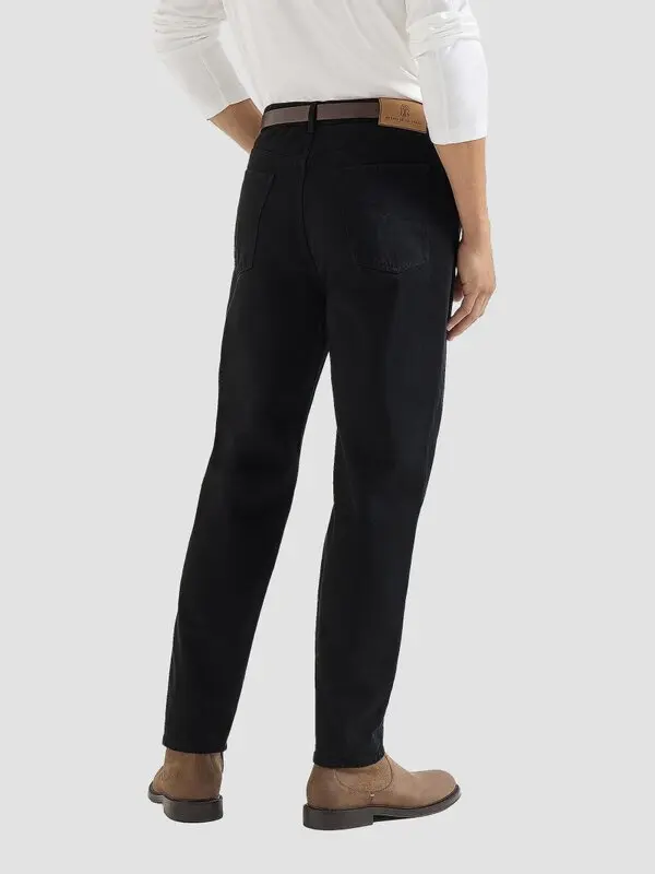 Brunello Cucinelli Gart-dyed Denim Iconic Fit Five-pocket Jeans - Black