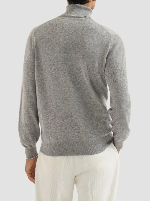 Brunello Cucinelli Cashmere Turtleneck Sweater - Grey
