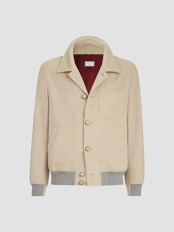 Brunello Cucinelli Lightweight Virgin Wool Cloth Outerwear Jacket