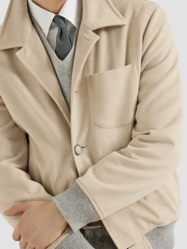 Brunello Cucinelli Lightweight Virgin Wool Cloth Outerwear Jacket