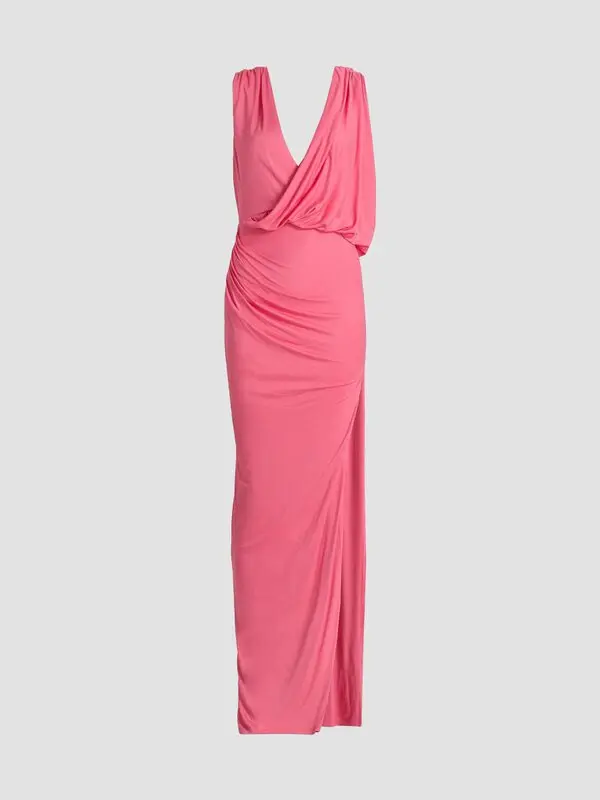 Black Halo Norissa Draped Maxi Dress - Framboise