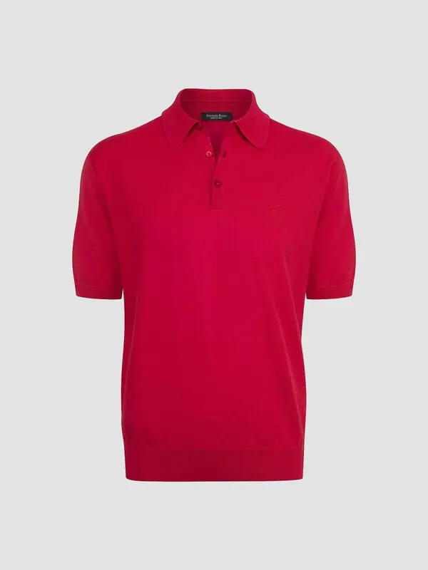 Stefano Ricci Three Button Polo Shirt - Red