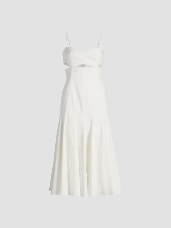 Black Halo Erica Stretch-cotton Midi-dress