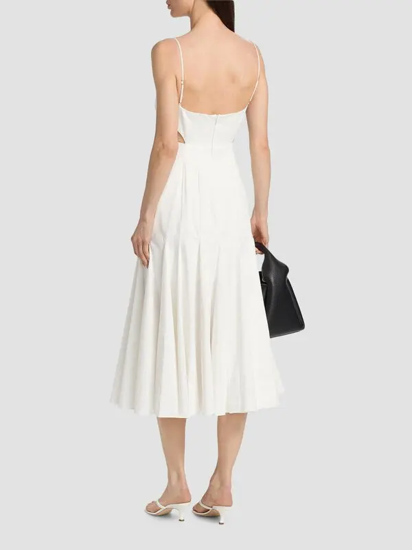 Black Halo Erica Stretch-cotton Midi-dress