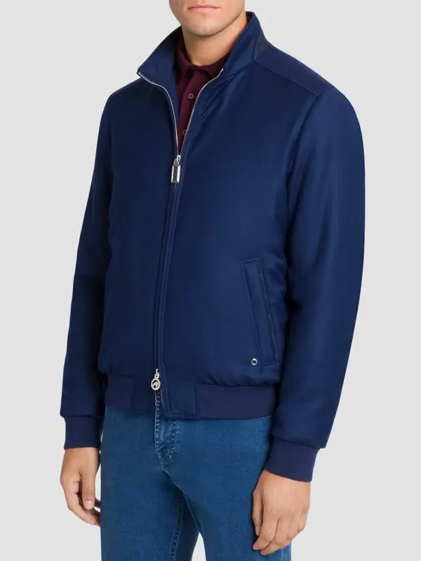 Stefano Ricci Vicuña And Silk Blend Blouson Jacket