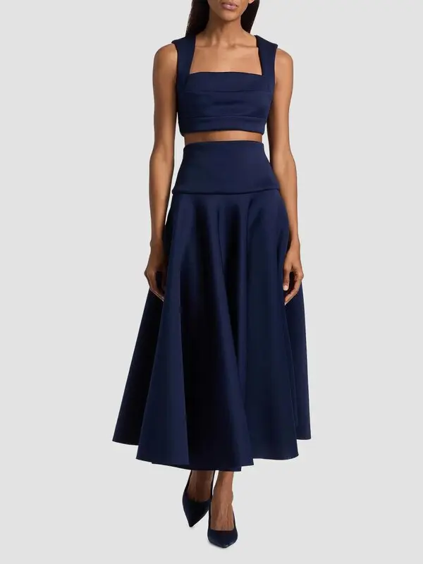 Black Halo Pamina Two-piece Midi-dress Set