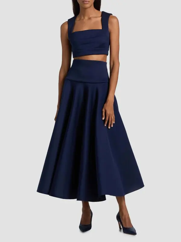 Black Halo Pamina Two-piece Midi-dress Set