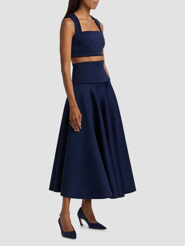 Black Halo Pamina Two-piece Midi-dress Set